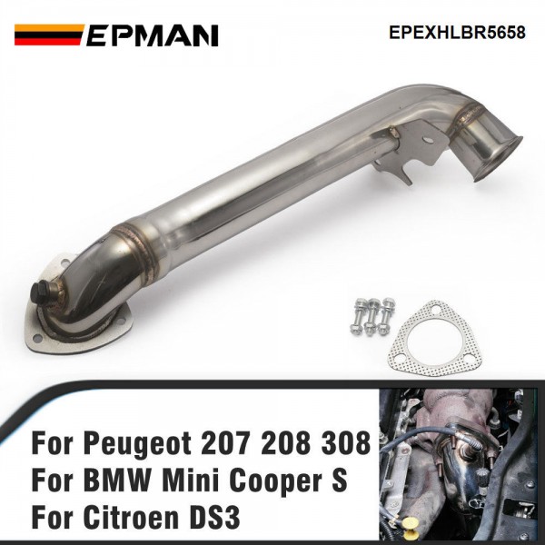 EPMAN Exhaust Downpipe Without Catalytic Converter For BMW Mini Cooper S R56 / R57 / R58 For ...